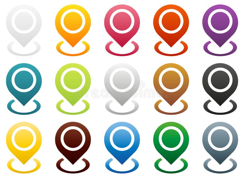 Huge Collection of Map Pointers, End Start of Route or Other S Stock ...