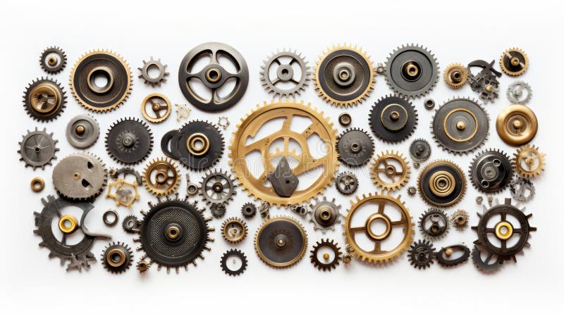 A Huge Collection of Random Industrial Metal Objects Isolated on a ...