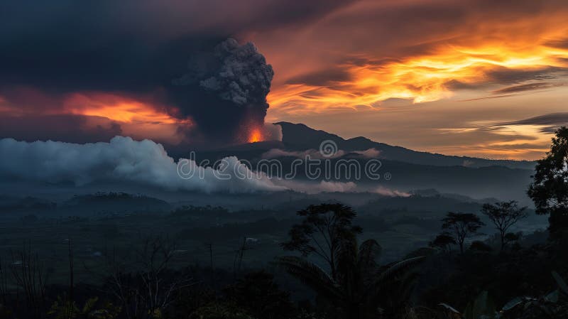 A Huge Column of Smoke with Ash Stock Photo - Image of gasoline ...