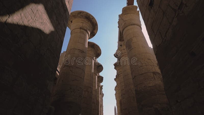 Huge Columns in the Karnak Temple Stock Footage - Video of huge ...