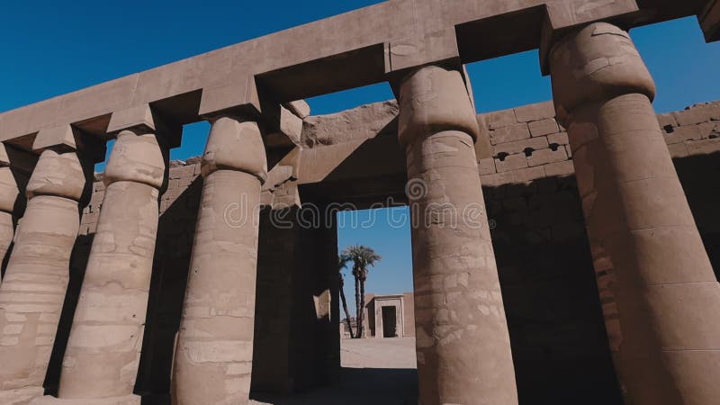 Top of Columns in Karnak Temple in Egypt Stock Video - Video of ...
