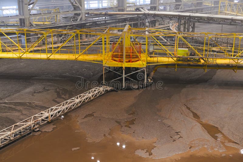 Huge Container To Separate Liquid Pulp Material in Workshop Stock Photo ...