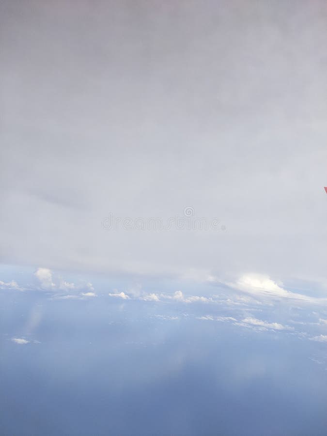 Beautiful Calming Borneo Blue Sky Stock Photo - Image of airline ...