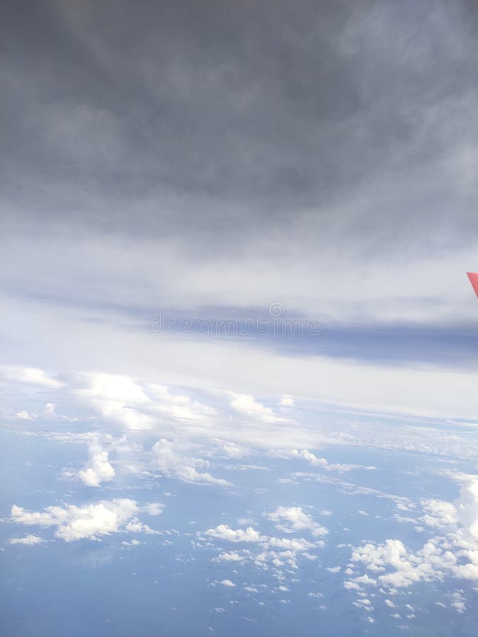 Beautiful Calming Borneo Sky Stock Image - Image of blue, airliner ...
