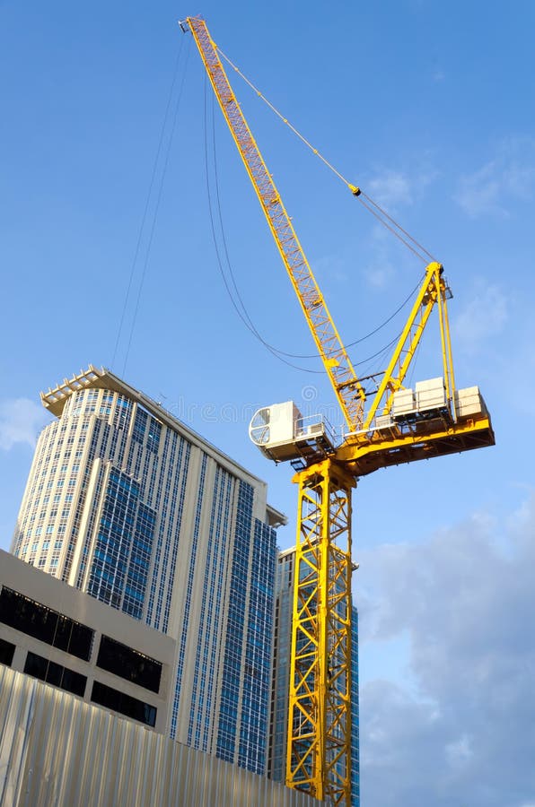 Huge crane rising stock image. Image of structure, architecture - 25578739