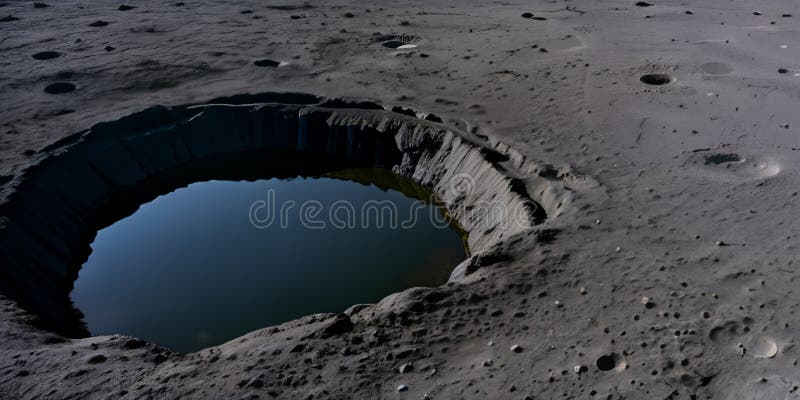 A Huge Crater on the Moon or Another Planet in the Solar System with ...