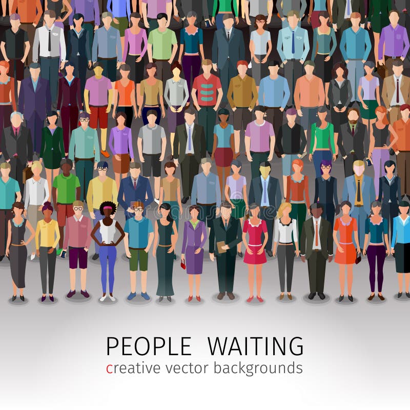 Huge crowd stock vector. Illustration of youngsters, group - 6035577