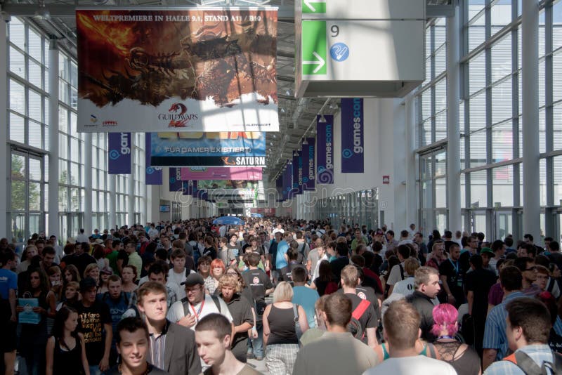 Huge Crowd of Visitors at Gamescom 2010 Editorial Stock Photo - Image ...