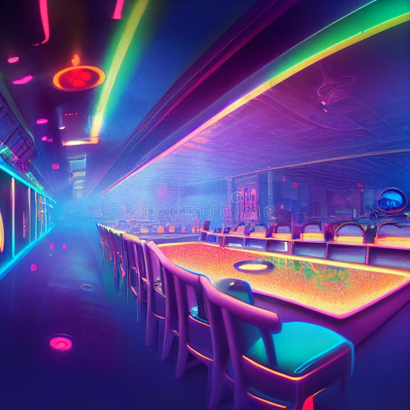 A Huge Crowded Disco Party in a Nightclub. Ai Generated. Disco ...