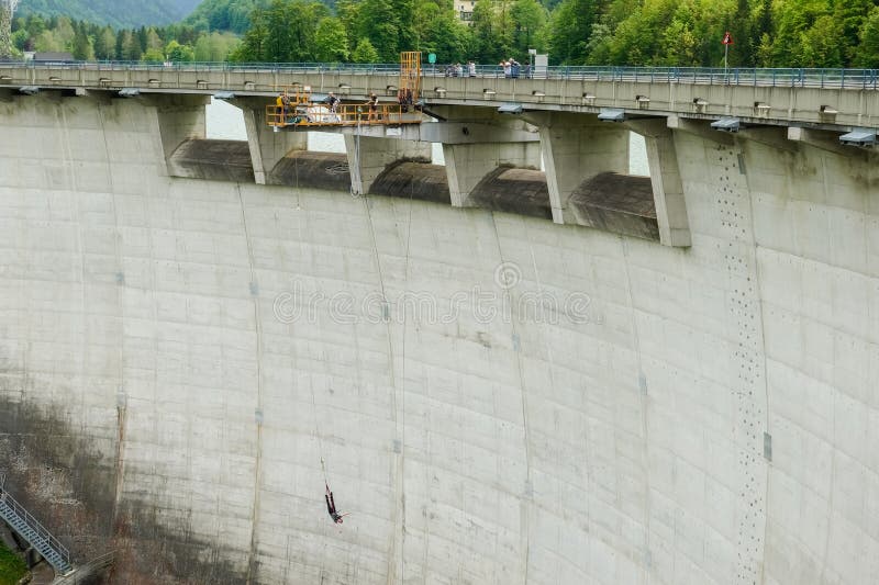 Huge Dam with the Possiblity of Bungee Jumping in Austria Stock Image ...