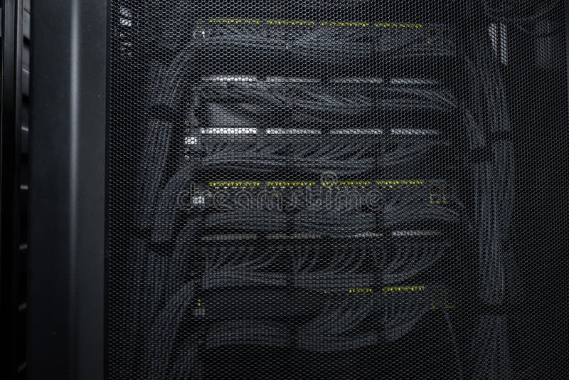 The Huge Data Center Server Room Cloud Services Stock Image - Image of ...