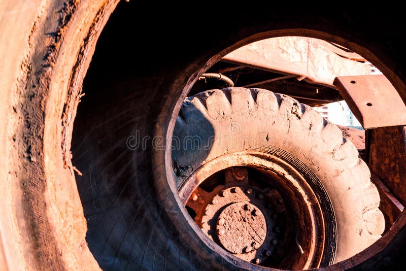 Huge Dirty Car Wheels Kind of Inside Stock Image - Image of dirty ...