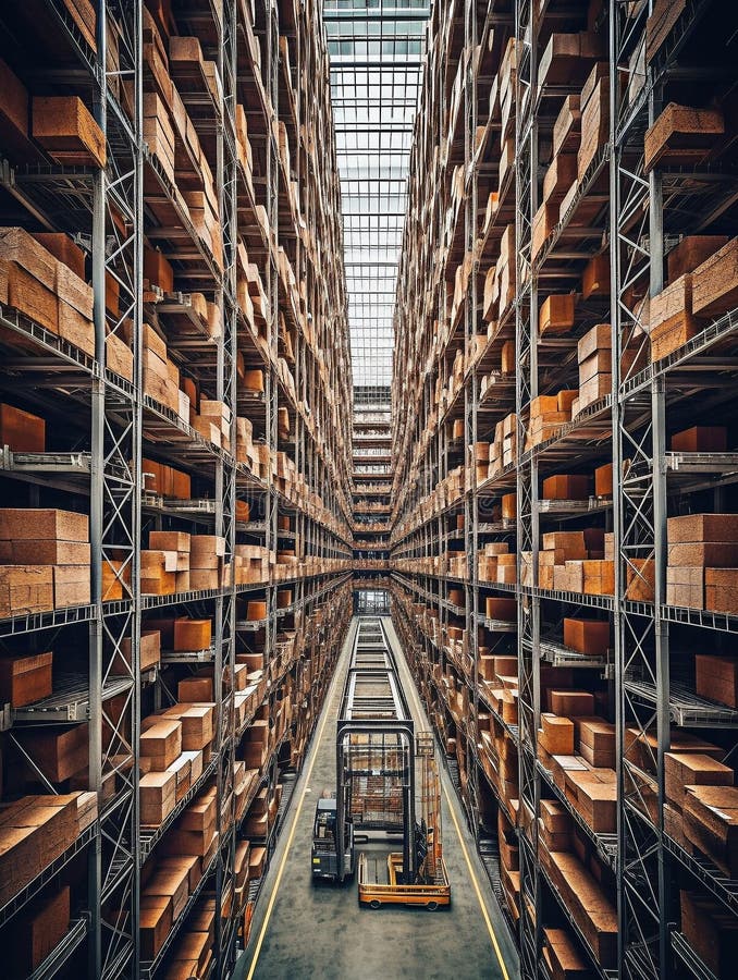 Huge Distribution Warehouse, Created with Generative AI Stock ...