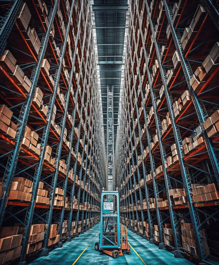 Huge Distribution Warehouse, Created with Generative AI Stock ...