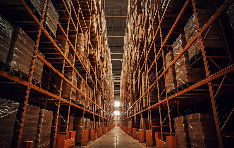 Huge Distribution Warehouse, Created with Generative AI Stock ...