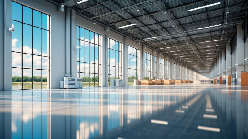 Huge Distribution Warehouse with High Shelves, Large Industrial ...