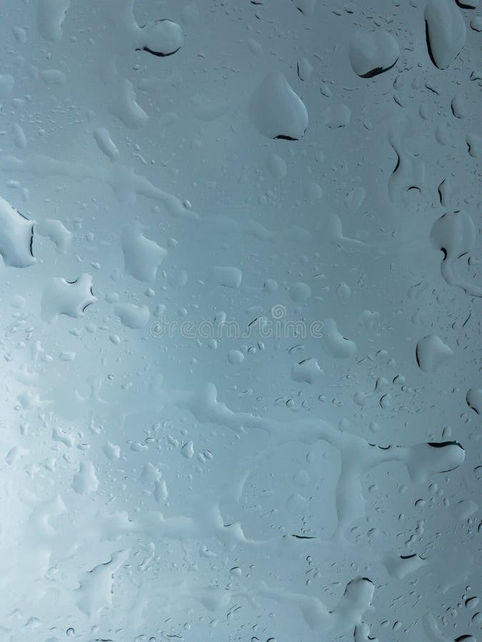 Huge Drops of Rain on Clear Glass Stock Photo - Image of liquid ...