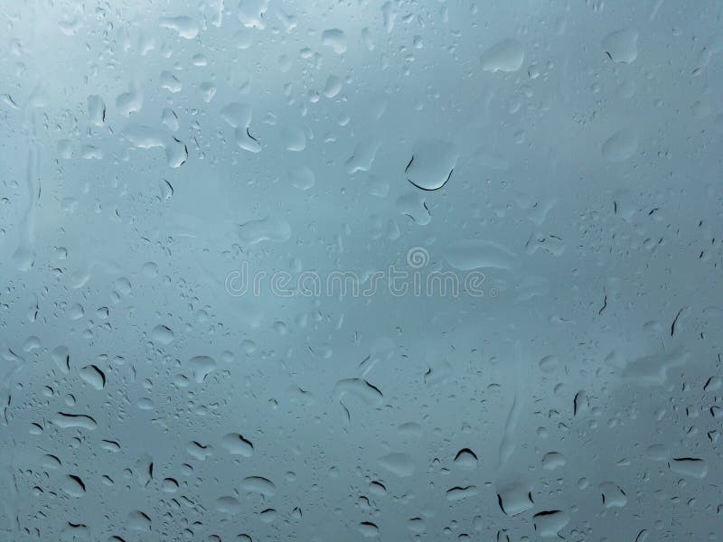 Huge Drops of Rain on Clear Glass Stock Image - Image of macro, drops ...