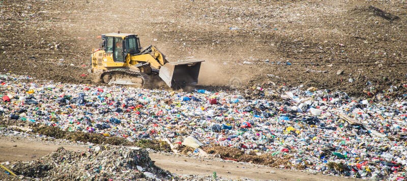 Landfill And Tractor In Desert Stock Photo - Image of barren, mexico ...