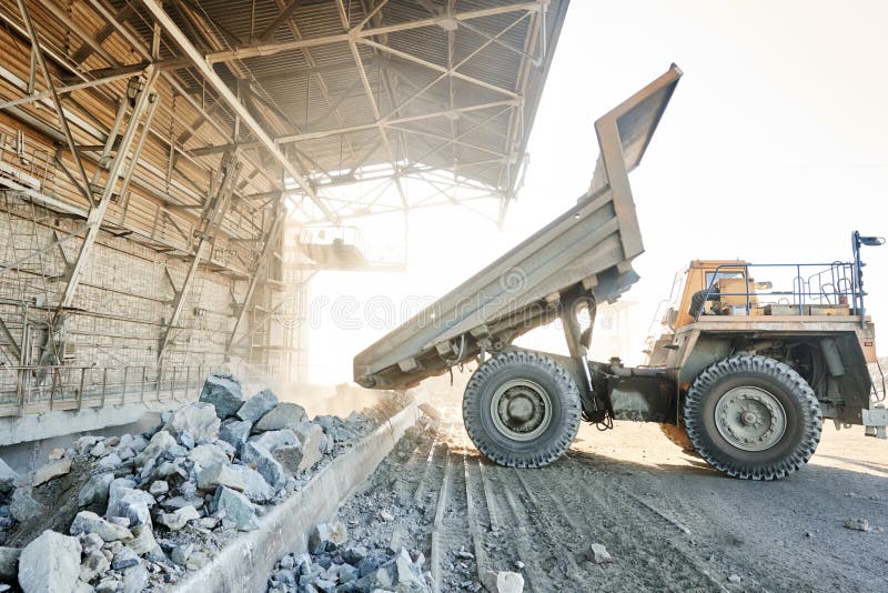 Truck in Unloading in Warehouse Stock Image - Image of industrial ...