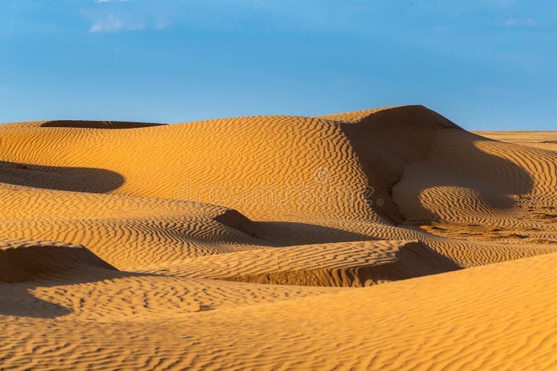 Huge Dunes of the Desert. Beautiful Structures of Sandy Barkhan or Sand ...