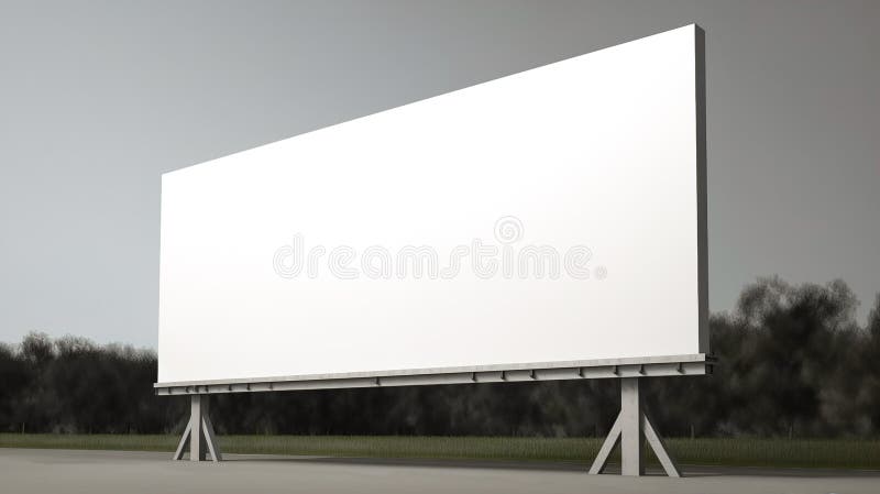 A Huge Empty Billboard on the Side of the Road. Empty Layout for Your ...
