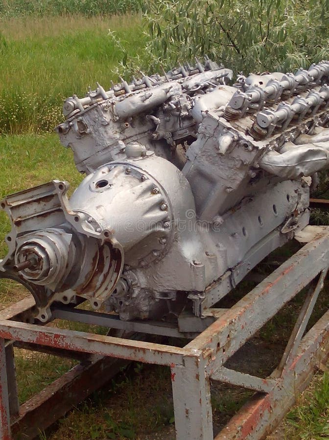 Huge Engine on Board Extra Large Cargo Ship. Stock Photo - Image of ...