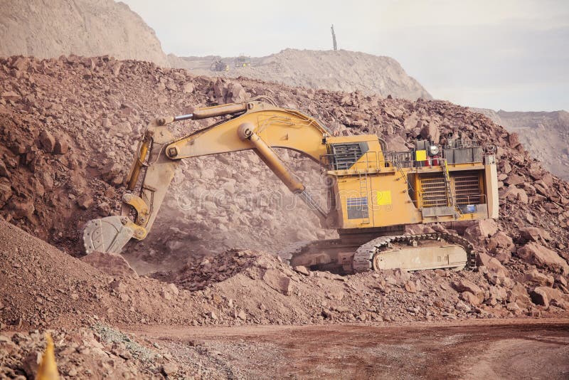 Huge Excavator. Mining stock image. Image of quarry, machinery - 89033025