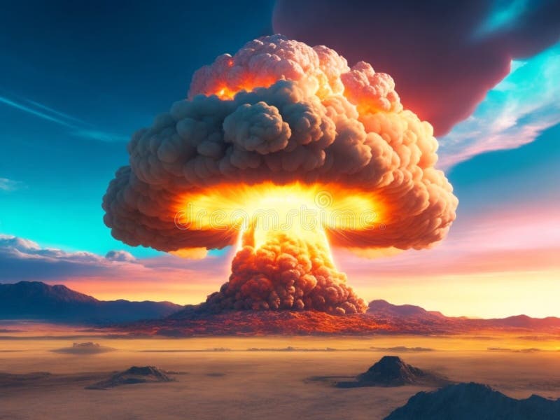 Huge explosion stock illustration. Illustration of field - 294299442