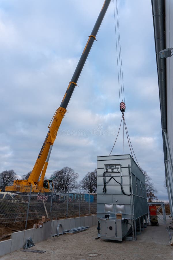 Huge Extraction System for Wood Chips is Installed on a Factory ...