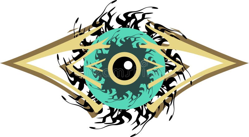 Huge Eye Symbol on a White Backdrop Stock Vector - Illustration of ...