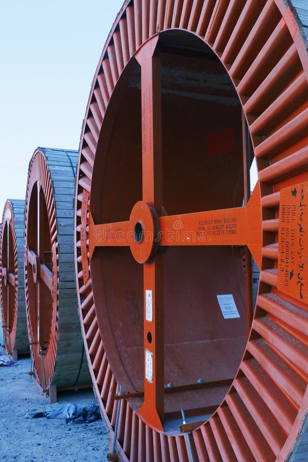 Huge Fiber Cable Roll for Industrial Purpose Stock Image - Image of ...