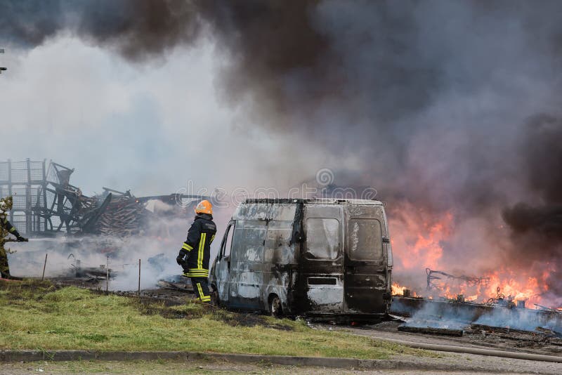 Huge fire stock image. Image of guilt, automobile, burn - 58810187