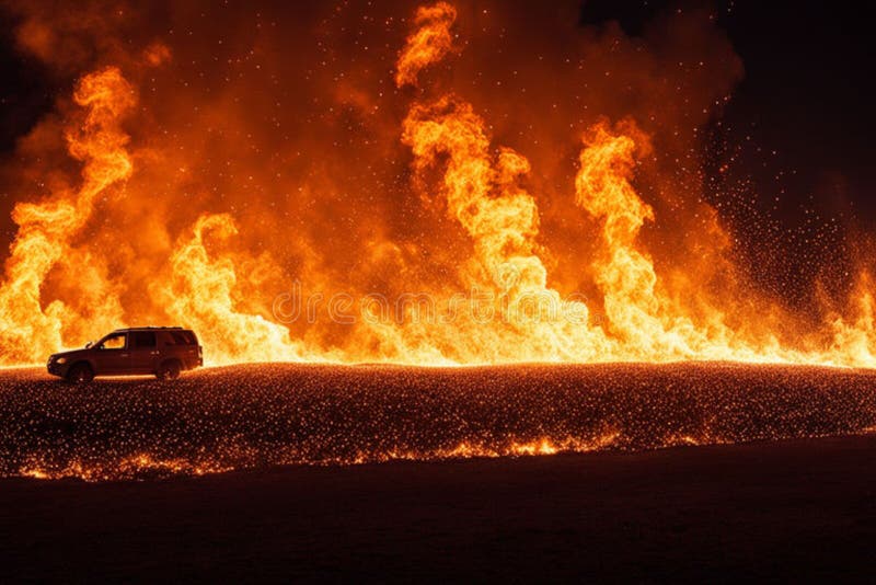 A huge fire stock illustration. Illustration of vibrant - 312812437