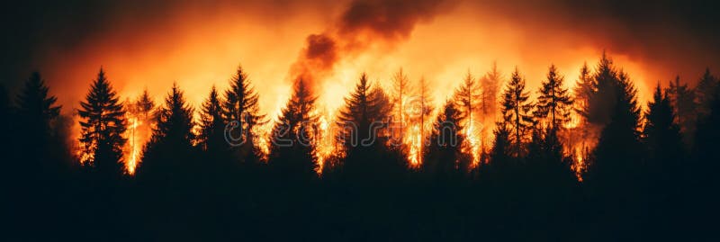 Devastating Forest Fire Huge Flames Stock Photos - Free & Royalty-Free ...
