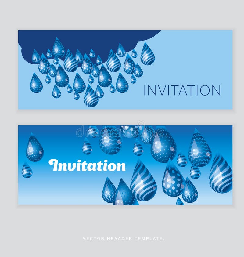 Huge Funny Water Rain Drop. Stock Vector - Illustration of skyey ...