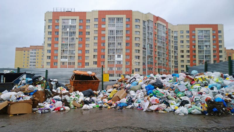 A Huge Garbage Dump on the Residential Quarter. Environmental Disaster ...