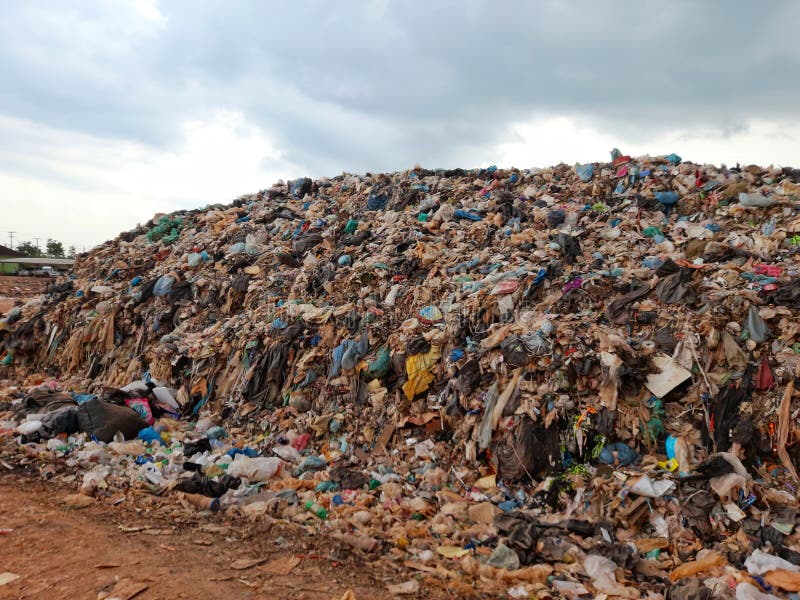 Huge of Garbage. Recycling of Waste in Landfill Editorial Photography ...