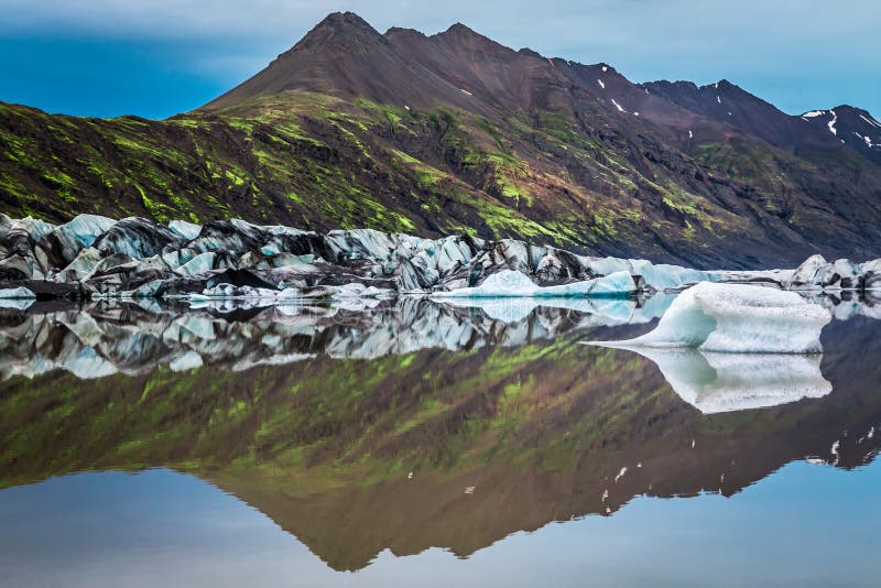Huge Glacier and Cold Lake, Iceland Stock Photo - Image of arctic ...