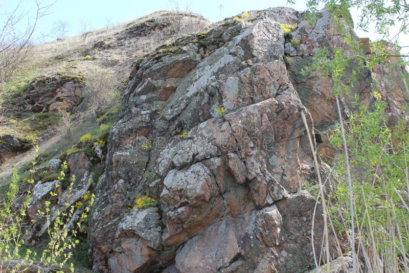 Huge Gray Granite Rocks, National Nature Reserve. Stock Image - Image ...