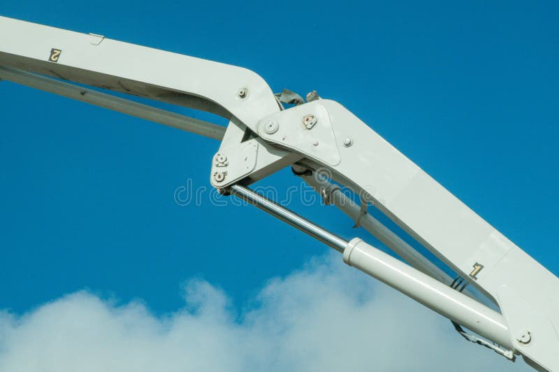 Huge Hydraulic Piston and Housing of Crane Pump Arm Stock Image - Image ...