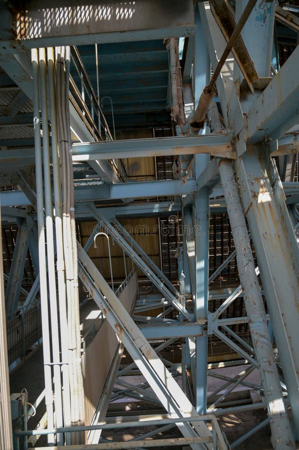 Interior View of an Impressive Giant Metallic Construction of Metal ...