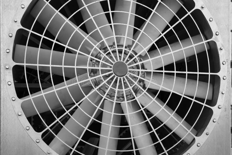 Huge Industrial Cooling Fan, Big Cooler Element Stock Photo - Image of ...