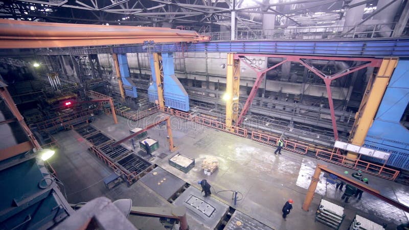 Inside of a Industrial Factory. Aerial Shoot. 4K. Stock Video - Video ...