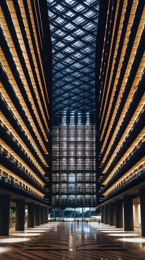 A Huge Library Hall stock illustration. Illustration of room - 273348733