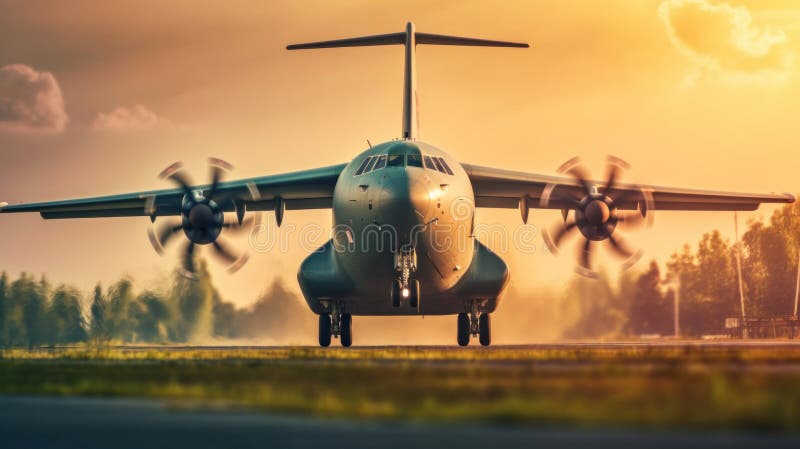 A Huge Logistic Cargo Military Plane. Special Operations in Support of ...