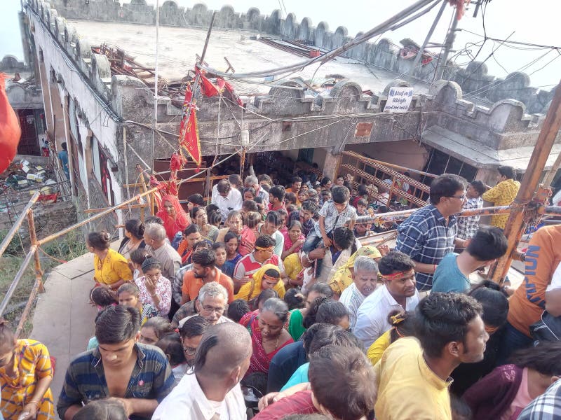 Huge Crowd in Indian Ancient Temple Editorial Stock Image - Image of ...