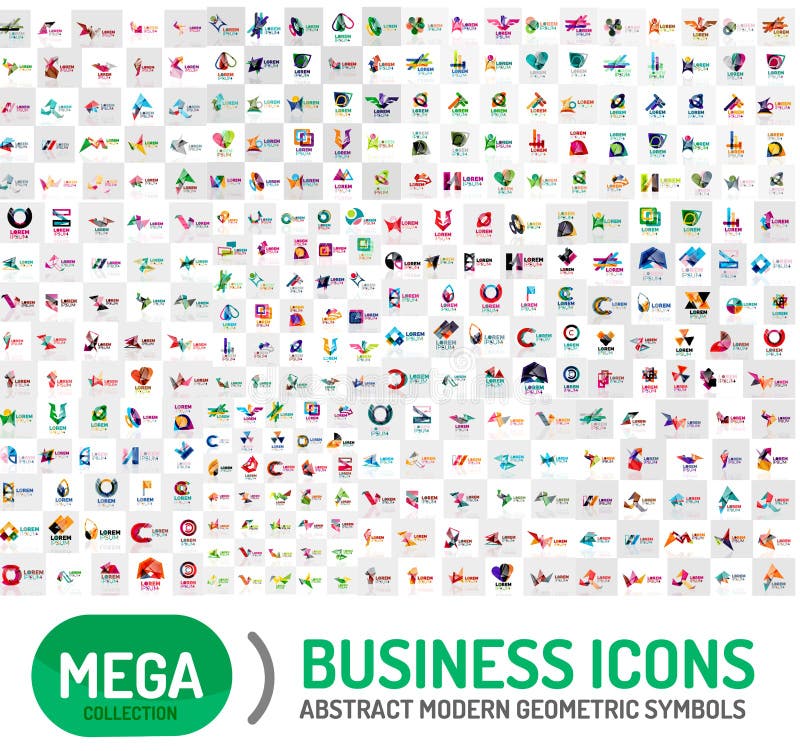 Huge Mega Collection of Abstract Logos Stock Illustration ...