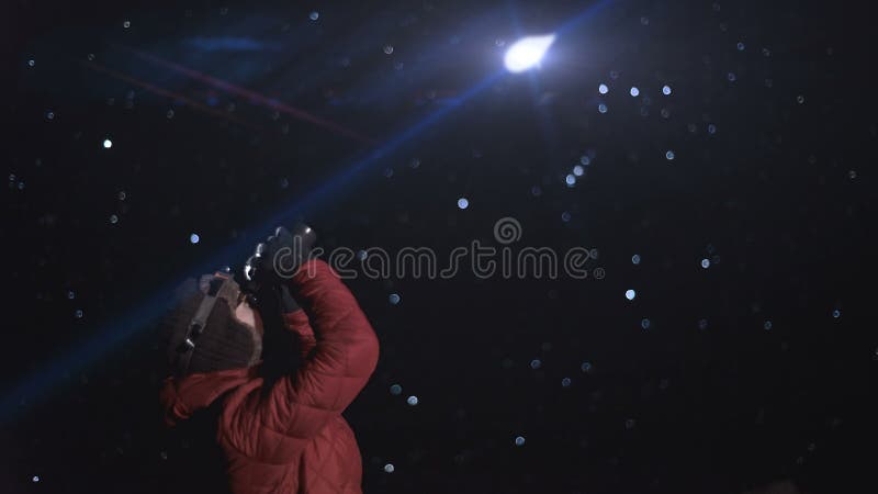 A Huge Meteorite in the Night Sky Stock Video - Video of glowing ...