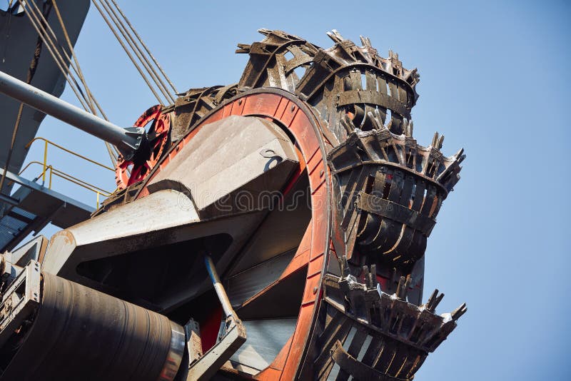 Huge mining machine stock image. Image of geology, bucket - 58256893